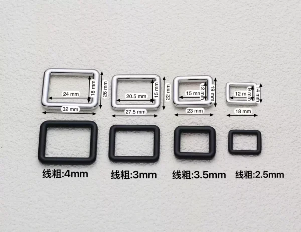 304 Stainless-Steel Rectangular Loop, Handle Connector for Bags - CAROSUNG
