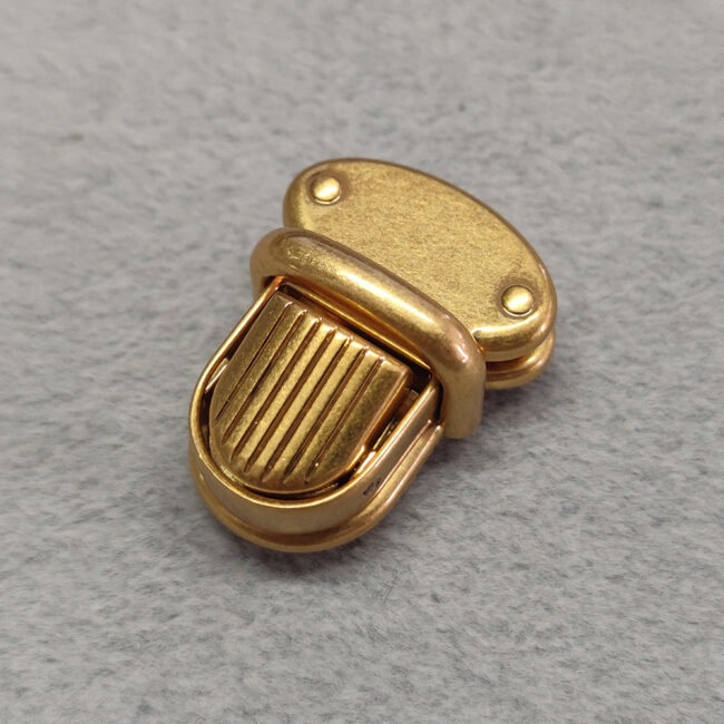 Antique Gold Bag Closure Push Lock - CAROSUNG